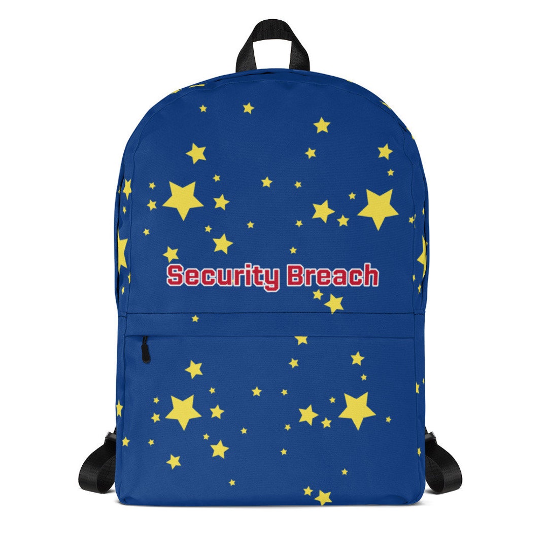 Security Breach-custom Backpack, With Lap Top Pocket, Water Resistant ...