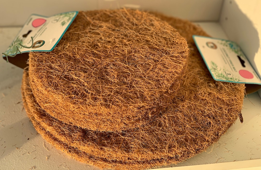 Round COCONUT FIBER MAT Liner -multi Purpose-minimalist-garden-planter ...