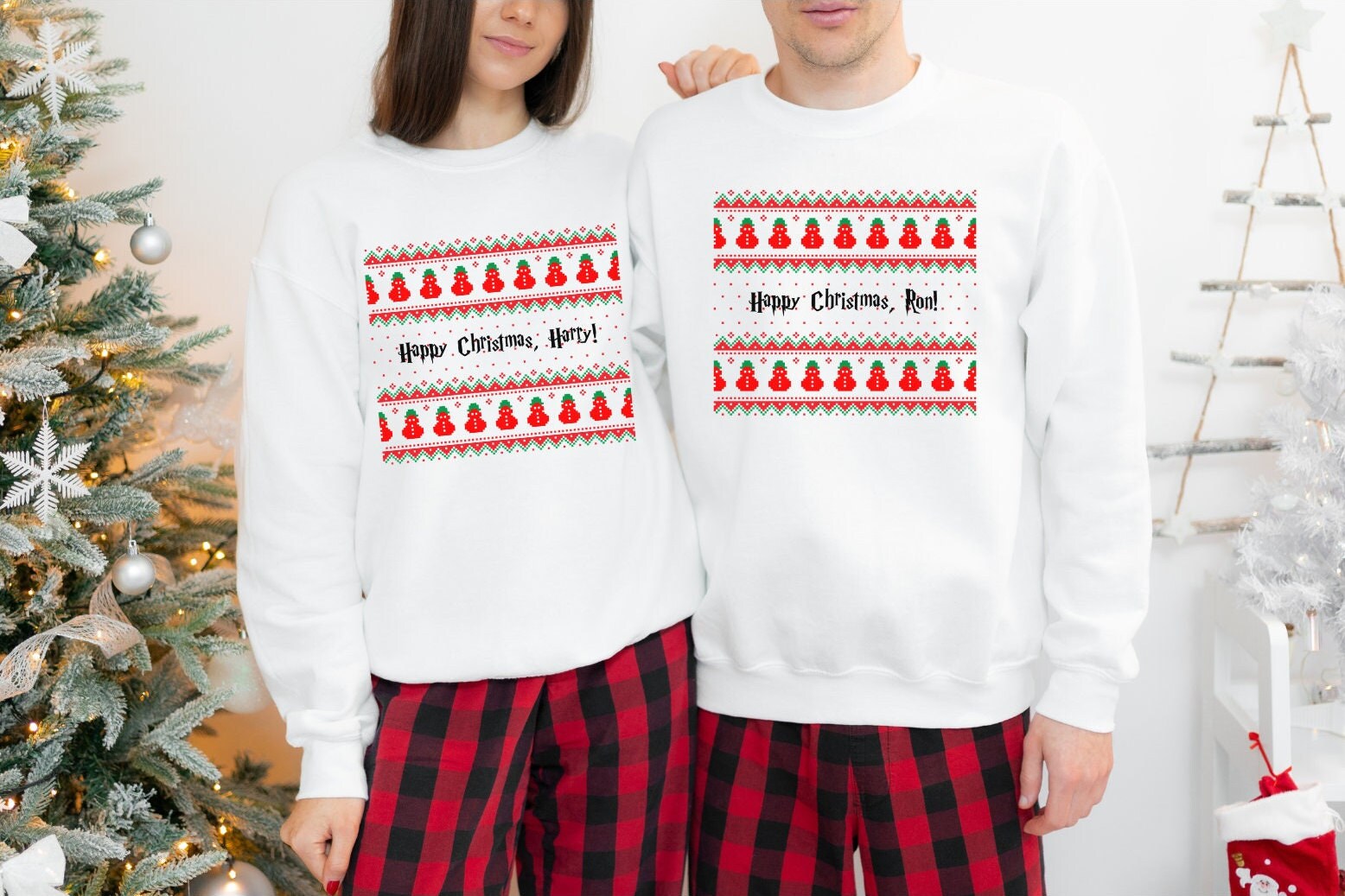 Happy Christmas Ron, Happy Christmas Harry, Holiday Sweatshirts, Wizard ...