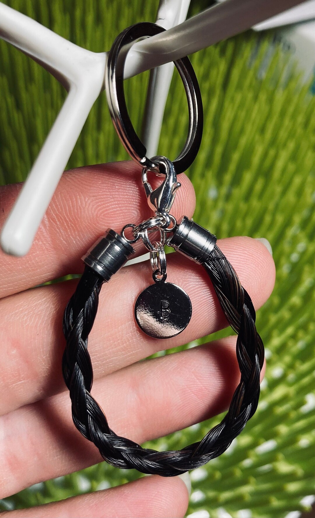 Custom horse Hair Key Chain With Charm Mail In - Etsy