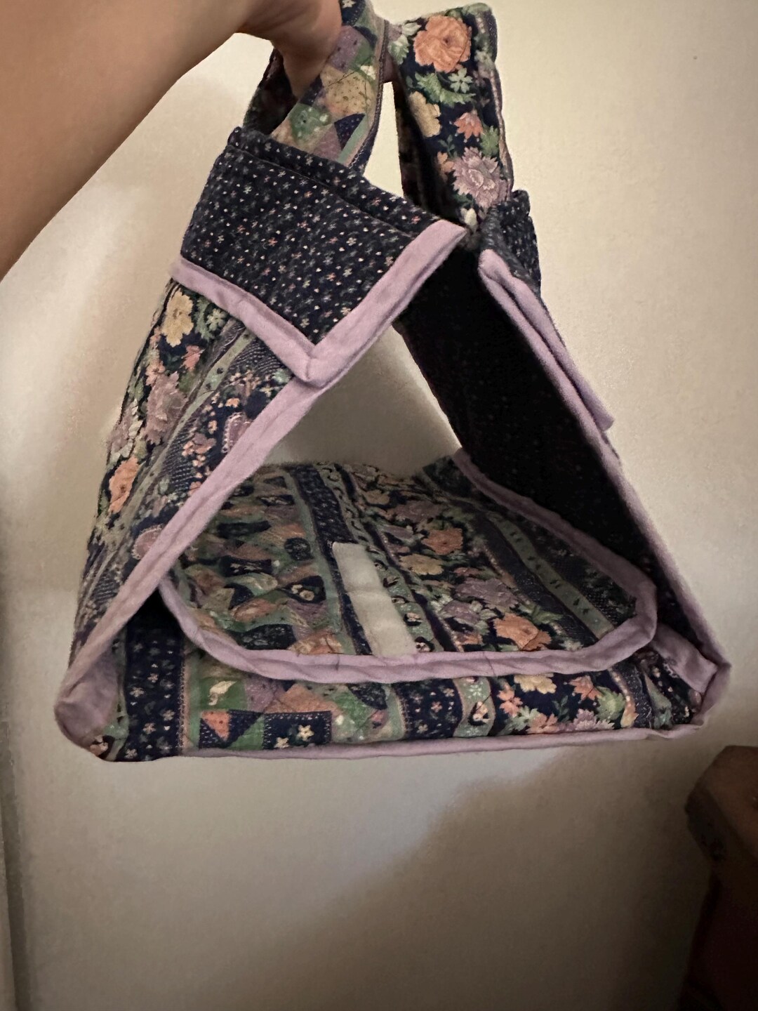 Quilted Casserole Carrier With Particle Base Board, Handmade Vintage 10 ...