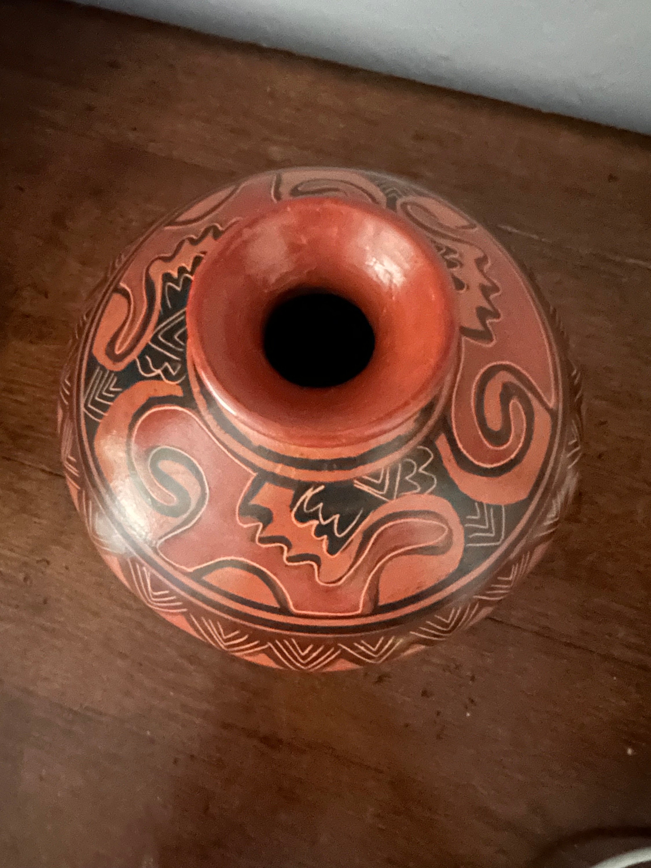 Vase Hand Made in Guaitil Costa Rica Signed by Artist Otto Gryallv - Etsy