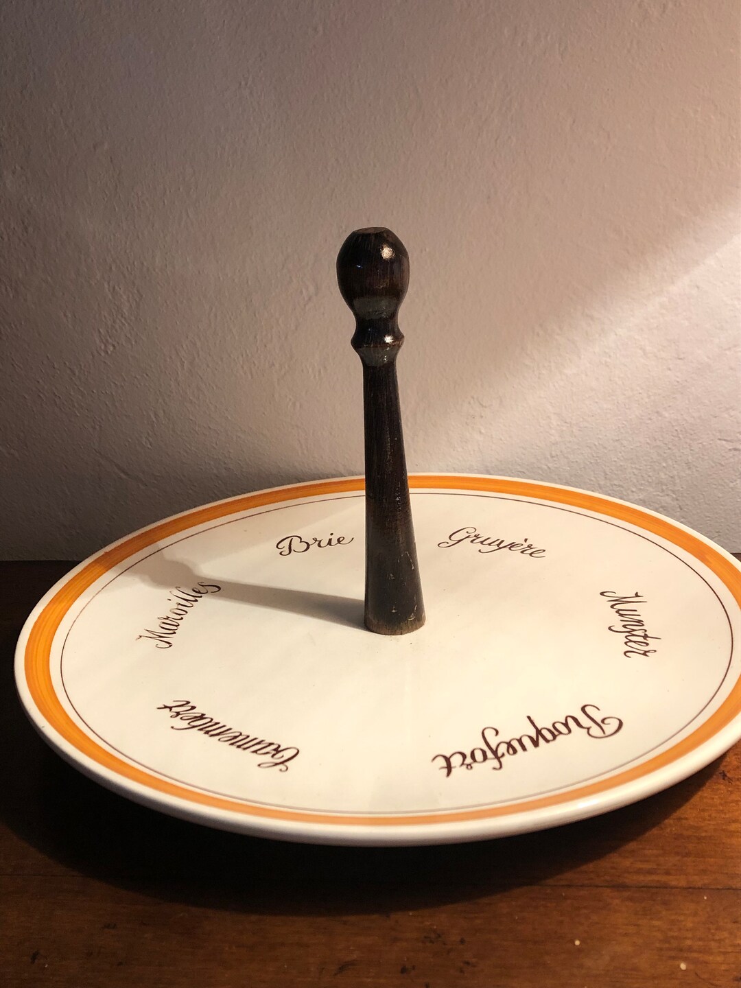 Vintage Cheese Plate With Cheese Names - Etsy