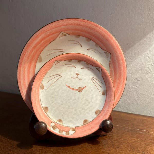 Cat Dinner Plates Set - Etsy