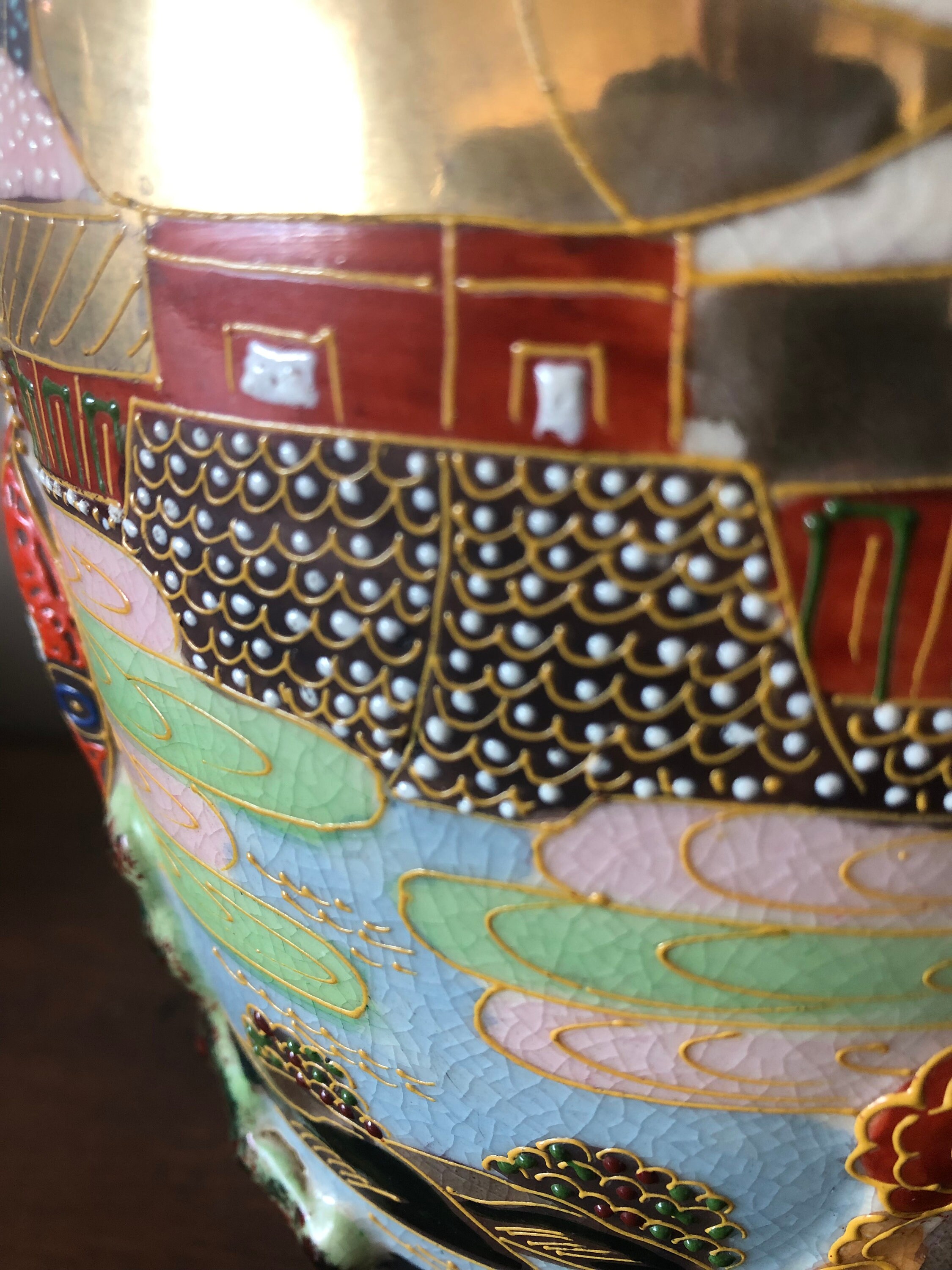 Antique Japanese Satsuma Hand Painted Vase Early 20th Century Antique ...