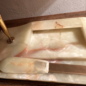 Onyx, Stone, Marble, Desk Pen, Business Card Holder With Letter Opening ...