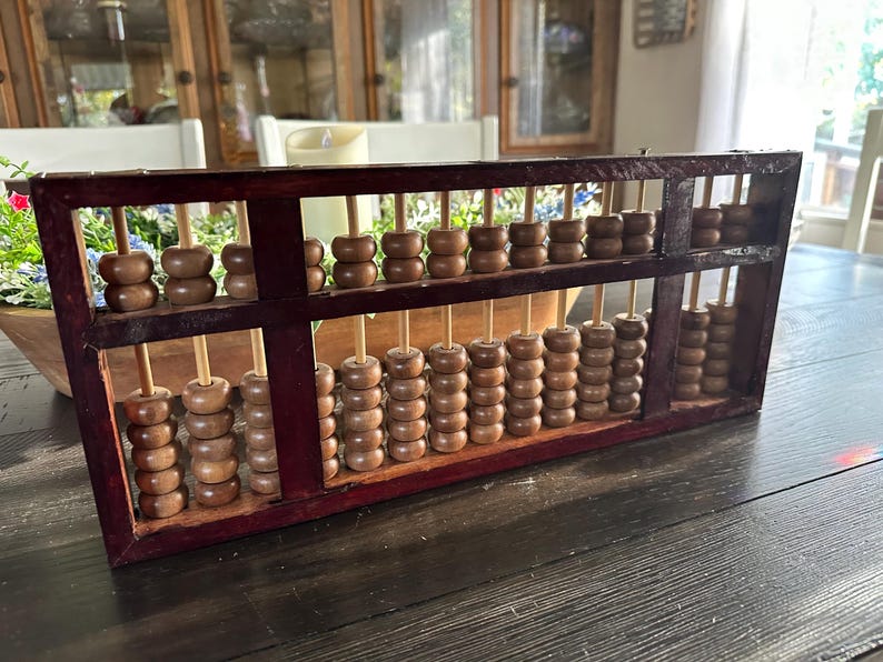 Vintage Chinese Suanpan Abacus Wood Counting Tool | Traditional Chinese ...