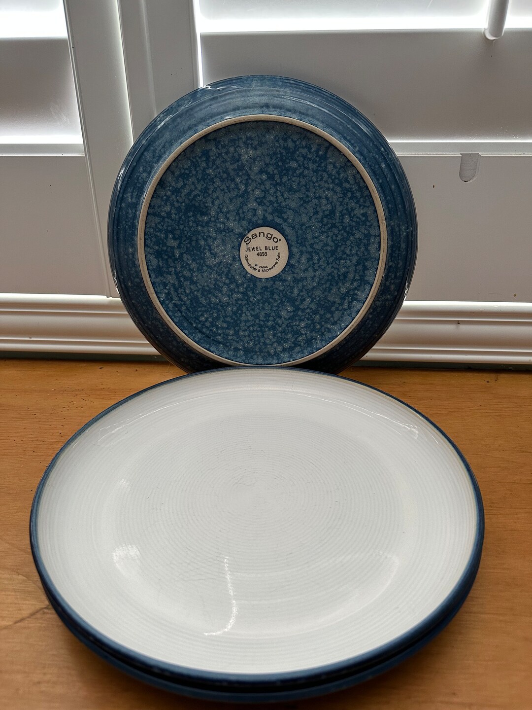 Sango Jewel Blue Dinner Plates Set of 3, 9925528 - Etsy