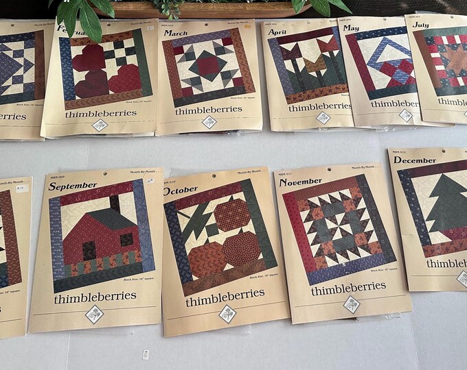 Thimbleberries Set of Month by Month Quilt Block Patterns INCOMPLETE ...