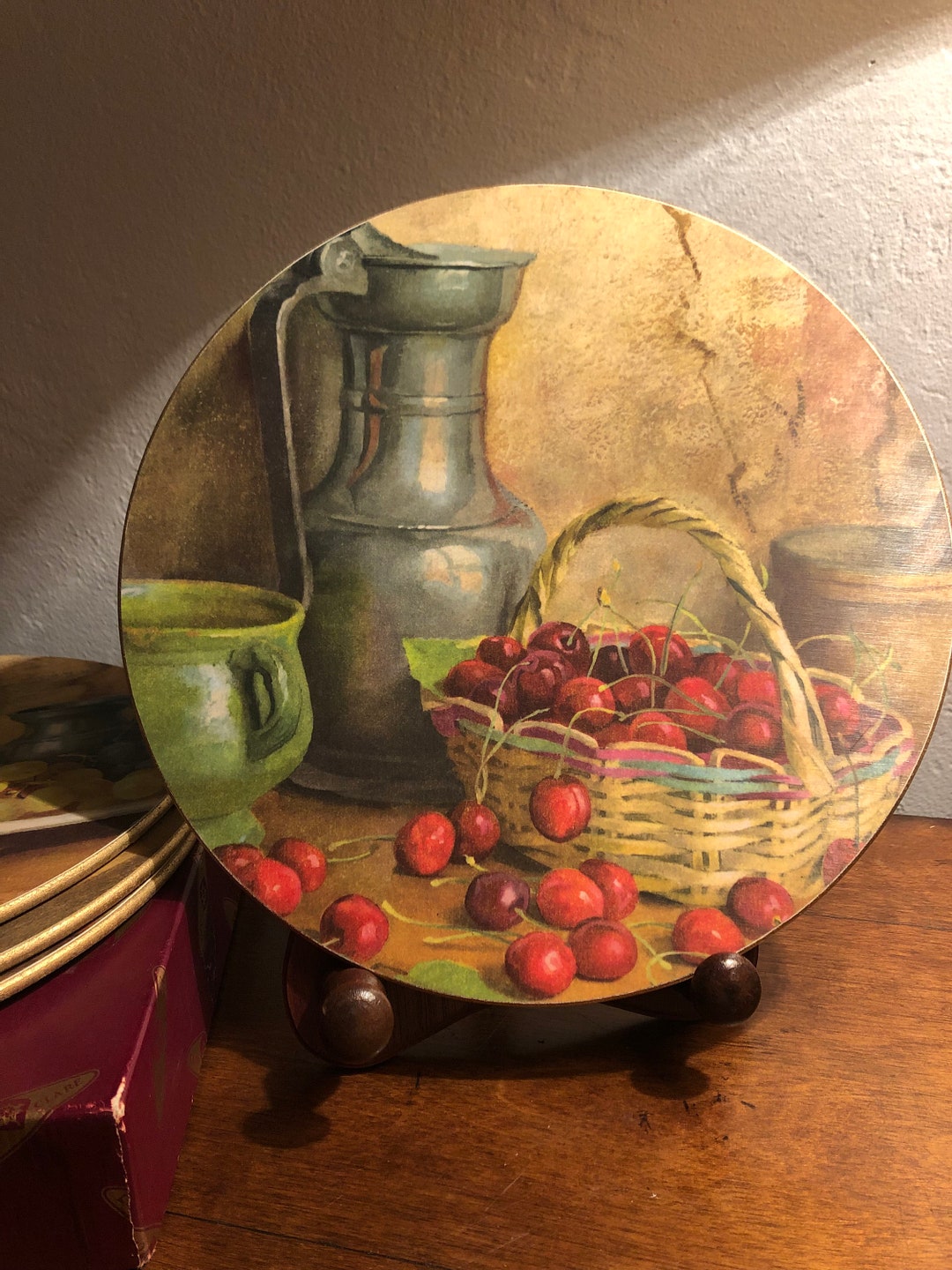 Lady Clare Melamine Round Mats Trays Trivet Trivets Set of 4 Previously ...