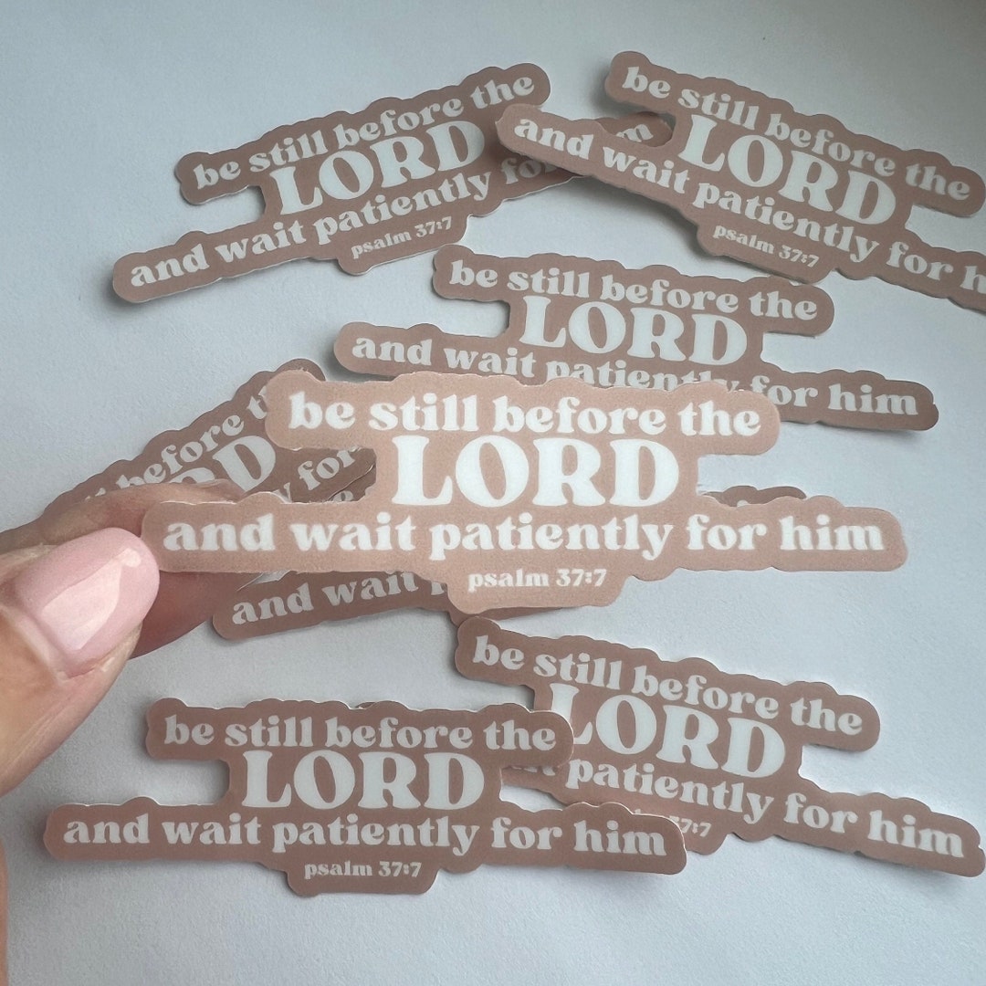 Psalm 37:7 Verse Decal, Bible Verse Sticker - Etsy