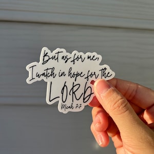 Micah 7:7 Verse Decal, Bible Verse Sticker - Etsy