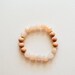 The Kayla Bracelet Natural Pink Aventurine & Rosewood Beaded - Etsy