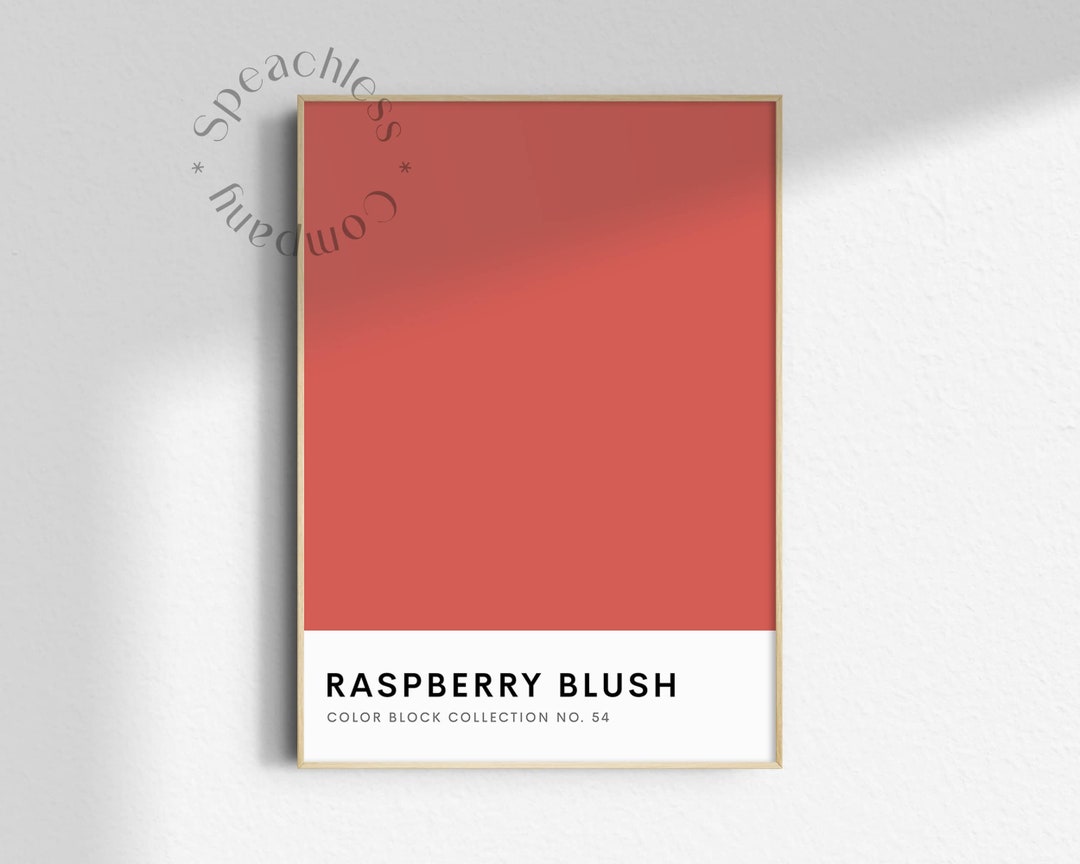 Raspberry Blush Benjamin Moore Red Pink Print Minimalist - Etsy