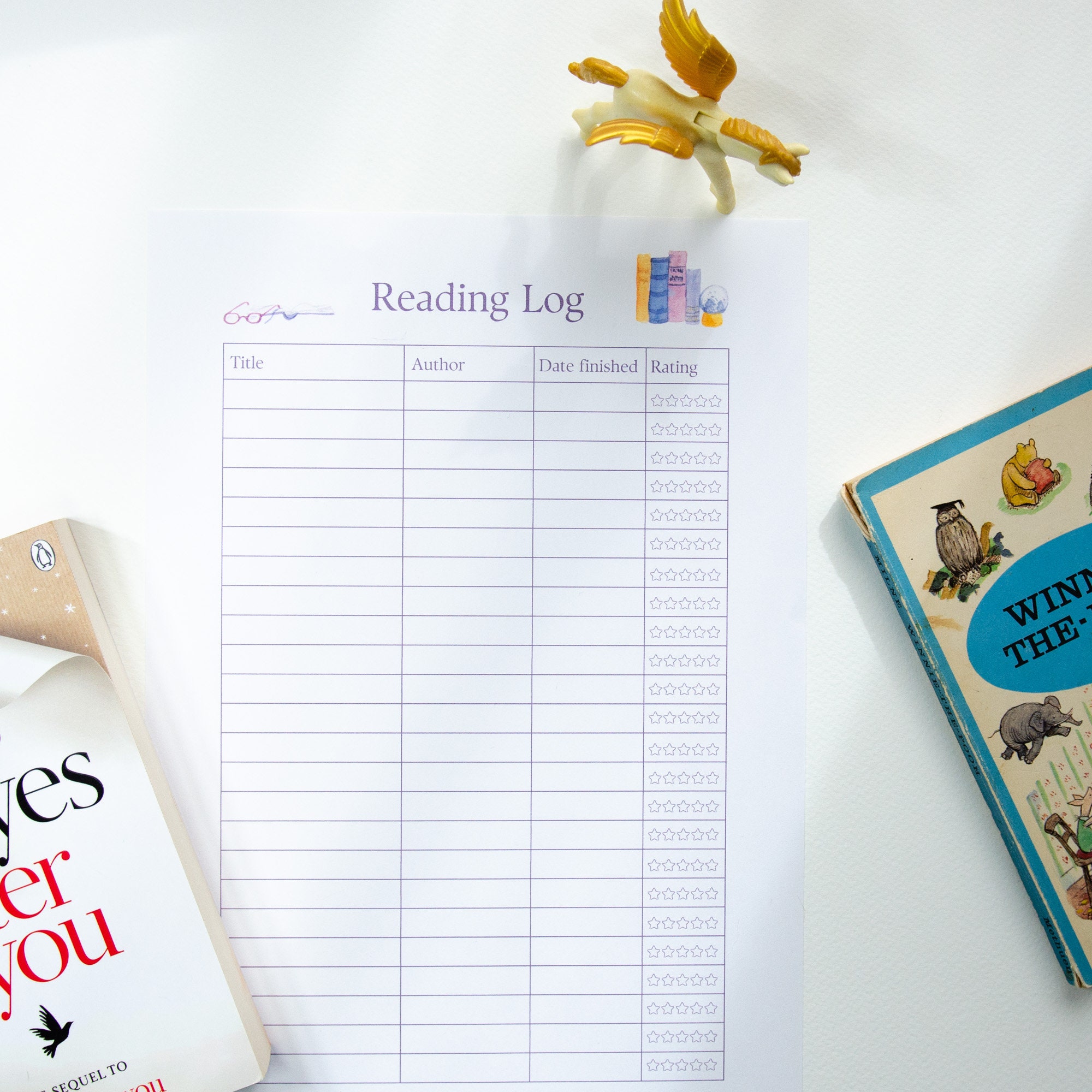 Reading Log, Reading Tracker, Book Log Printable, Instant Download, A4 ...