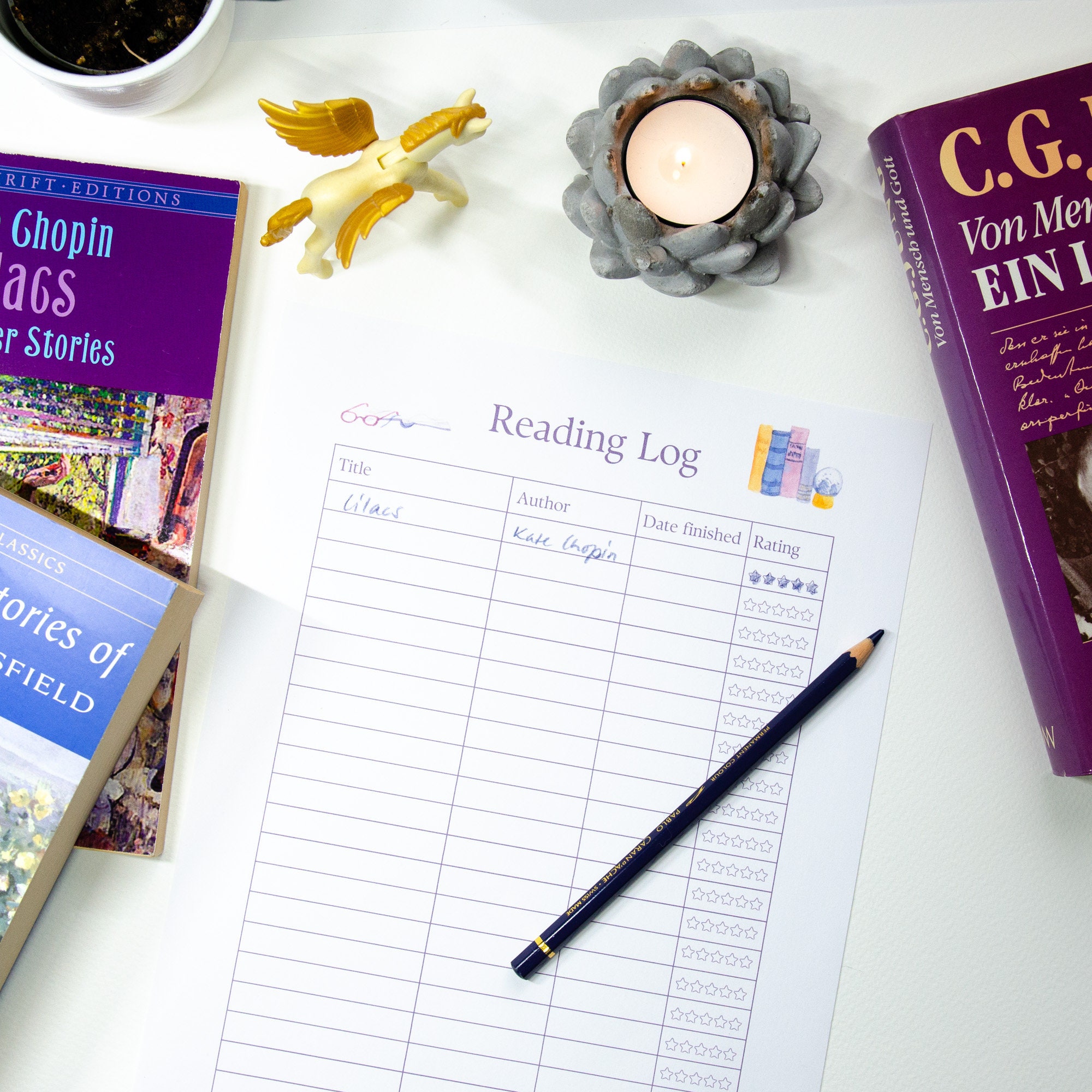 Reading Log, Reading Tracker, Book Log Printable, Instant Download, A4 ...