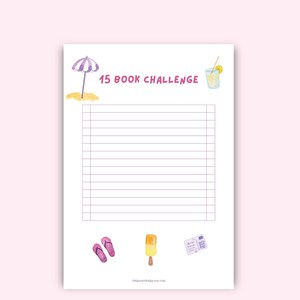 Summer Reading Tracker Bundle, Cute Reading Journal, Colorful Printable ...