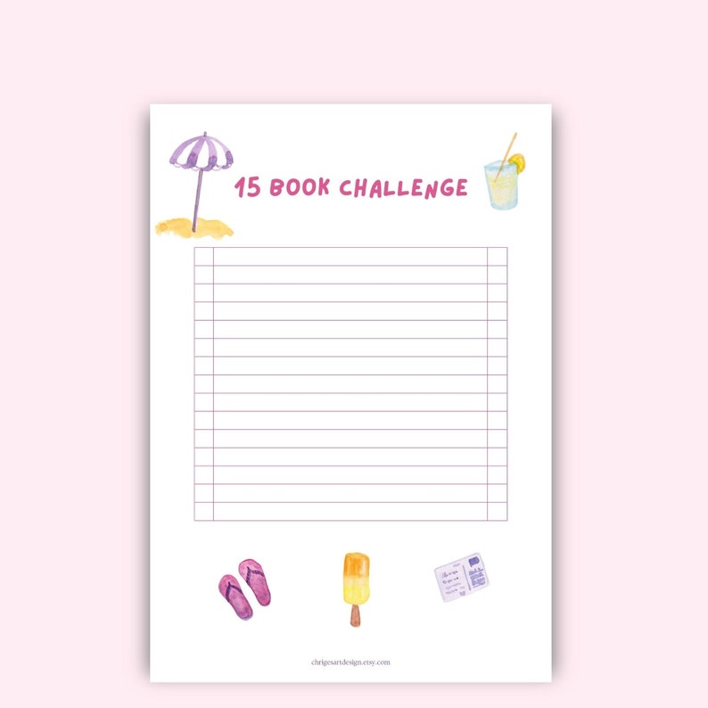 Summer Reading Tracker Bundle, Cute Reading Journal, Colorful Printable ...