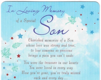 Grave Memorial Card, in Loving Memory of a Special Daughter - Etsy