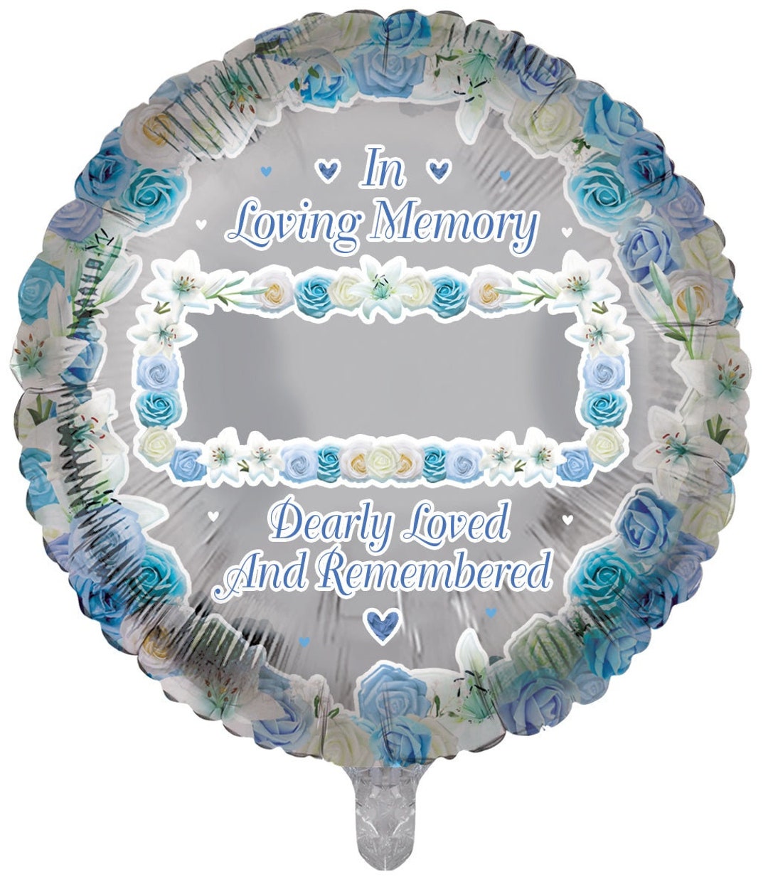 In Loving Memory Personalized Blue Remembrance Foil Balloon - Etsy