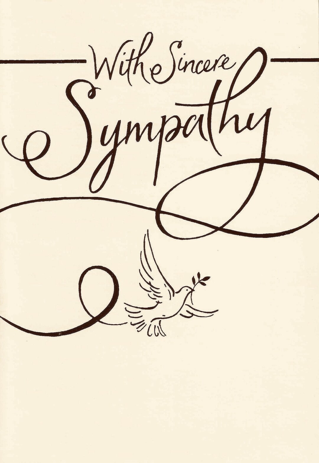 With Sincere Sympathy | Sympathy Card - Etsy