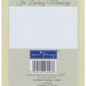 Grave Memorial Card, Gone Too Soon Dear Son - Etsy