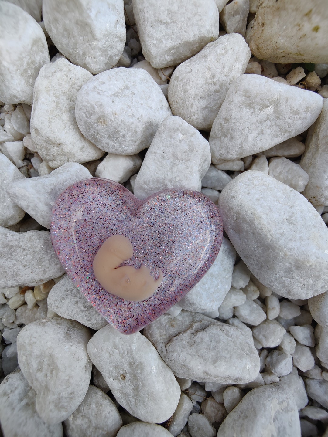 3D Resin Heart 8-10 Week Fetus Baby Loss Keepsake - Etsy