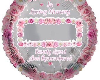 In Loving Memory Pink Remembrance Foil Balloon - Etsy