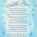 Grave Memorial Card, in Loving Memory of a Special Little Star - Etsy