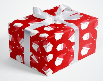Santa Face Wrapping Paper - Etsy