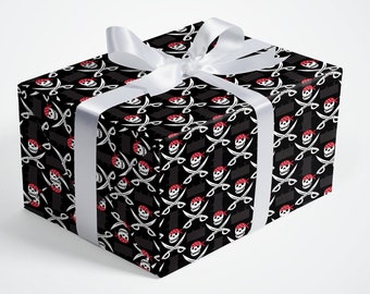 Wrapping Paper: Pirate, Christmas gift Wrap, Birthday, Holiday ...