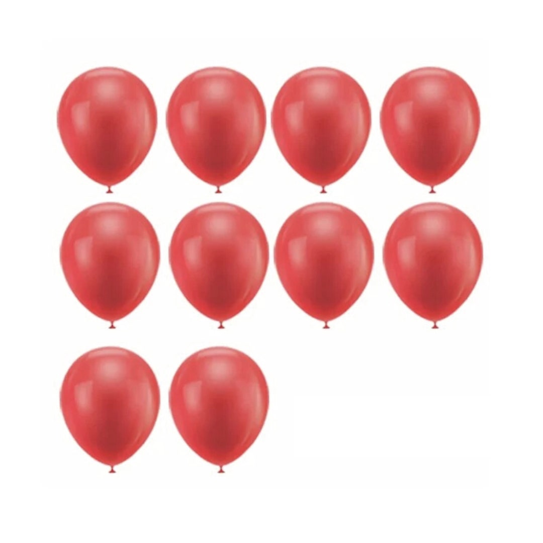 10 Red Balloons Party Balloons, Party Decorations, Firetruck Birthday ...