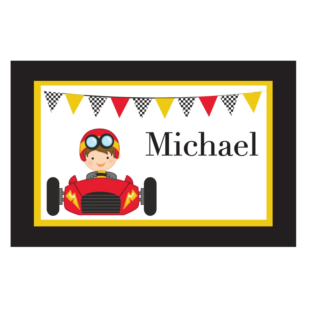 Race Car Driver Personalized Placemats for Kids, Personalized Gifts ...