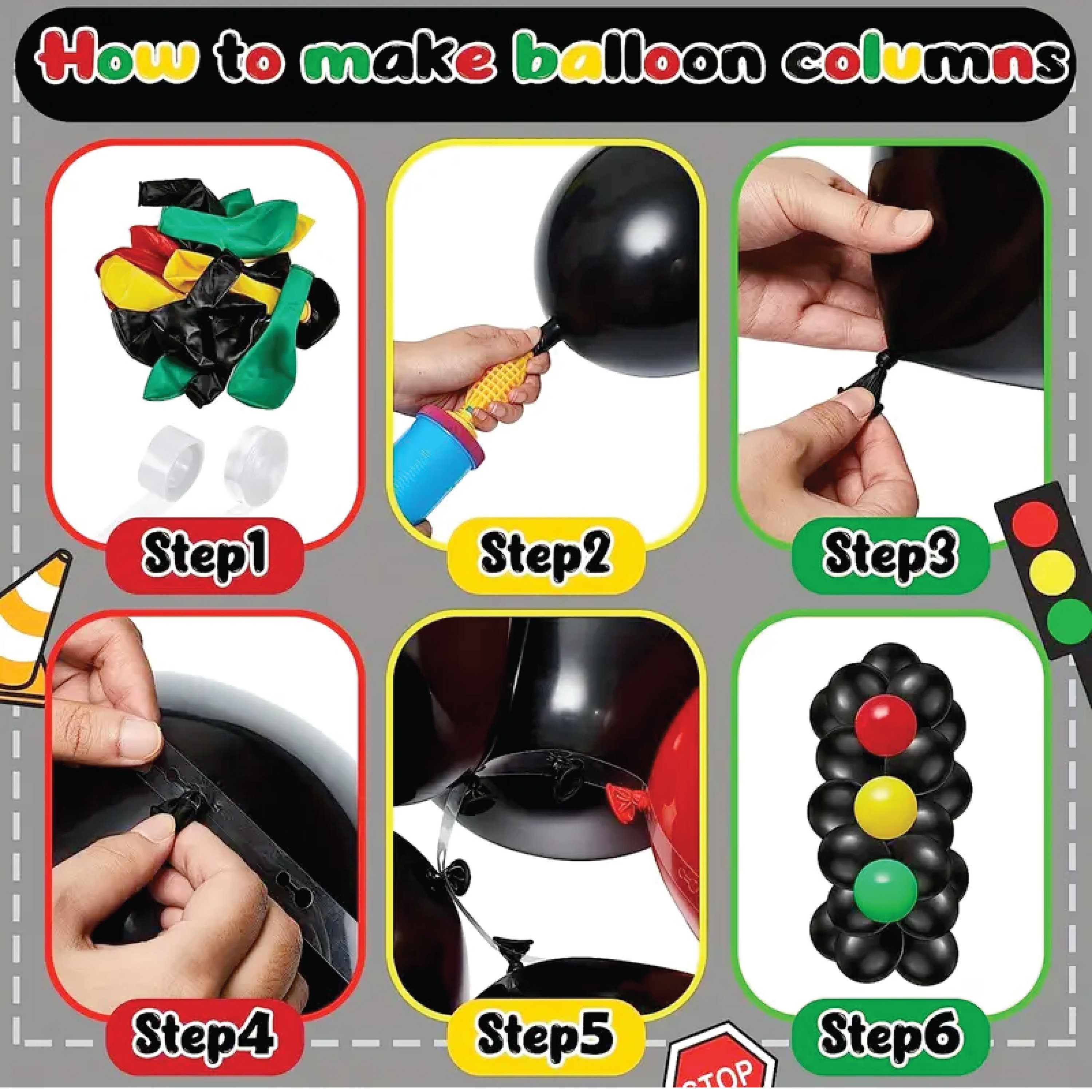 Checkered Flag Balloon Set Race Car Birthday, Race Car Baby Shower ...