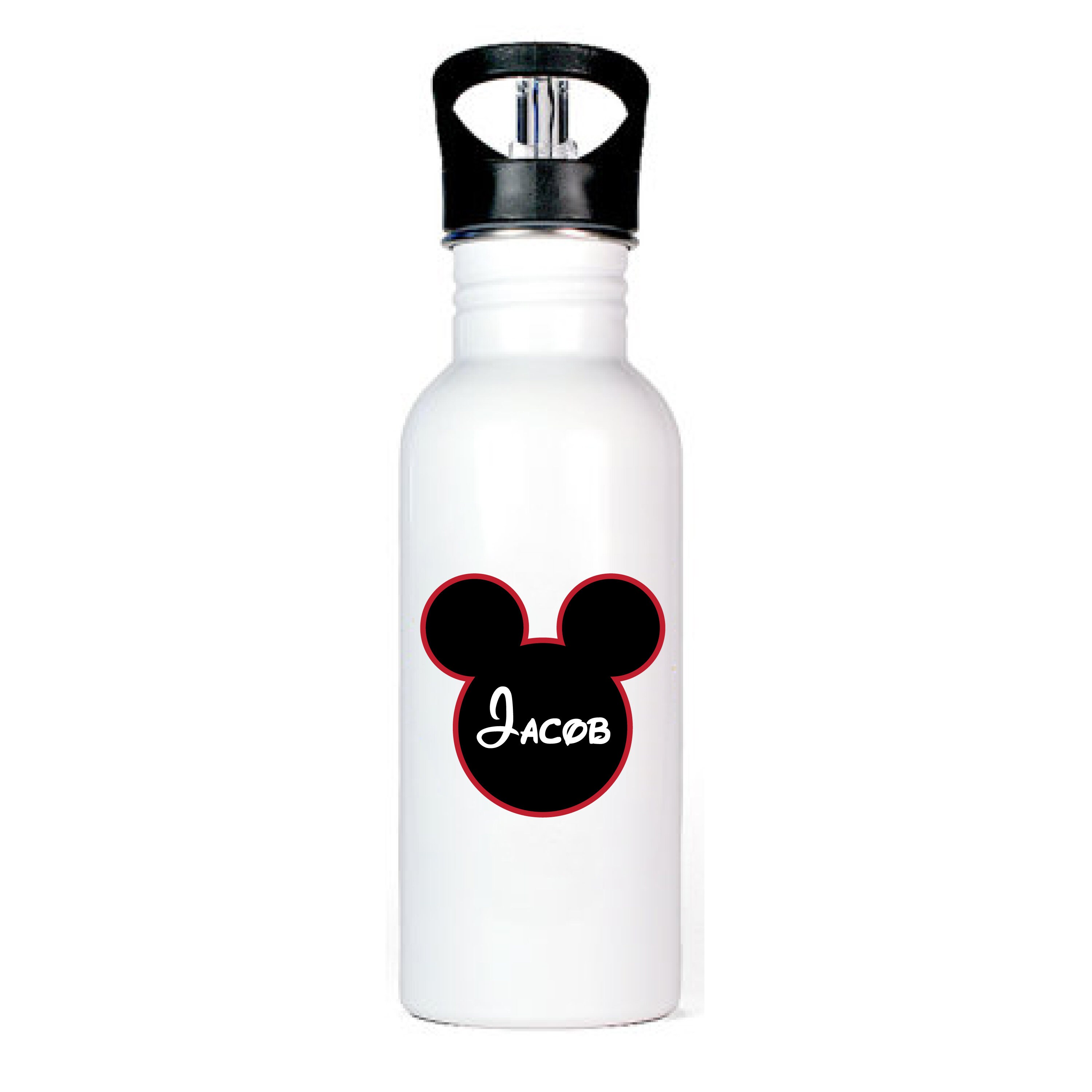 Mickey Mouse Head 20 Oz. Personalized Spout Water Bottle ...