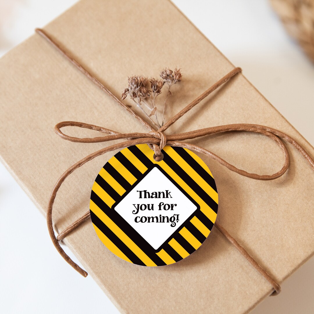 EDITABLE Construction Thank You Tag Construction Favor Tag - Etsy