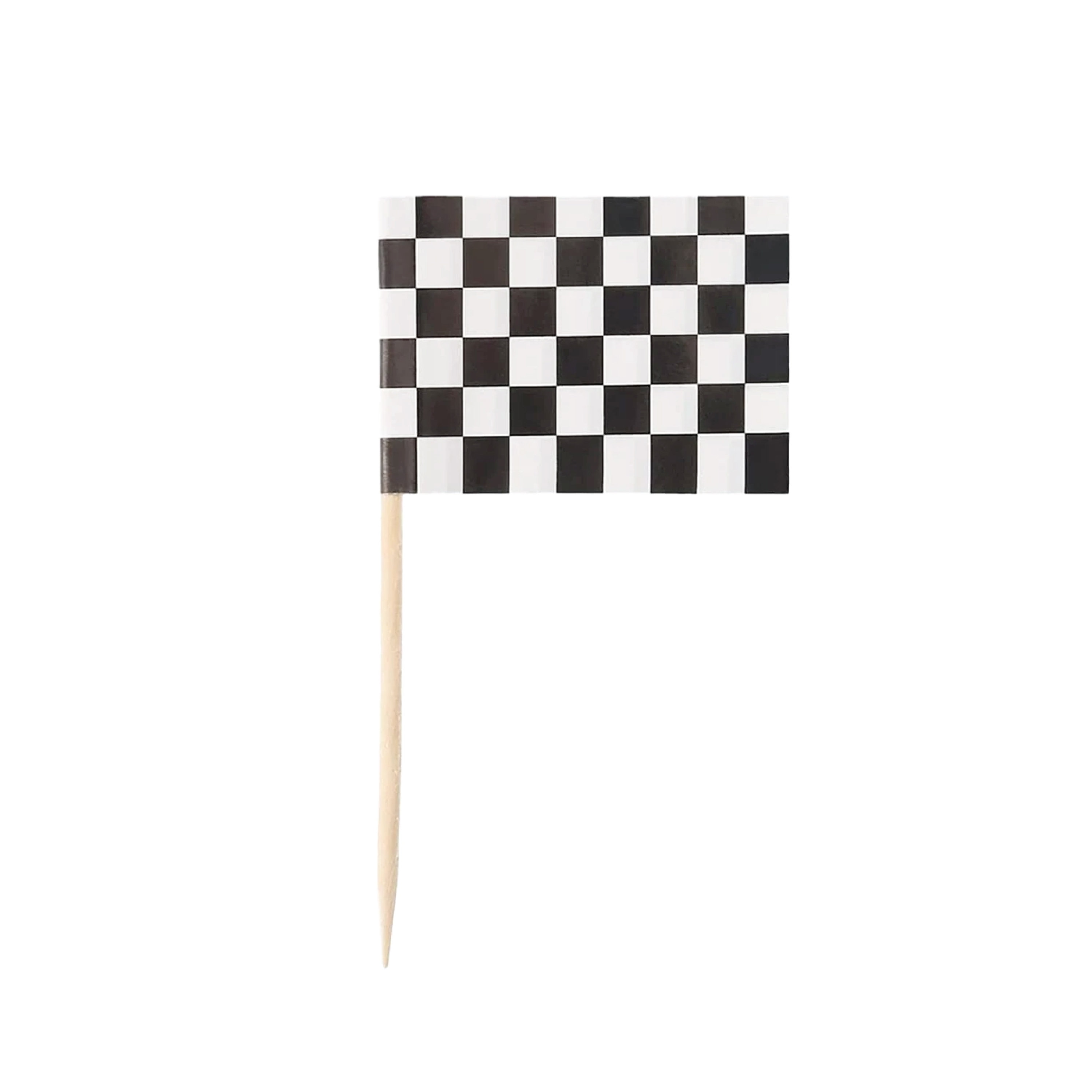 24 Racing Party Toppers Checkered Flag, Food Pick, Cupcake Toppers ...