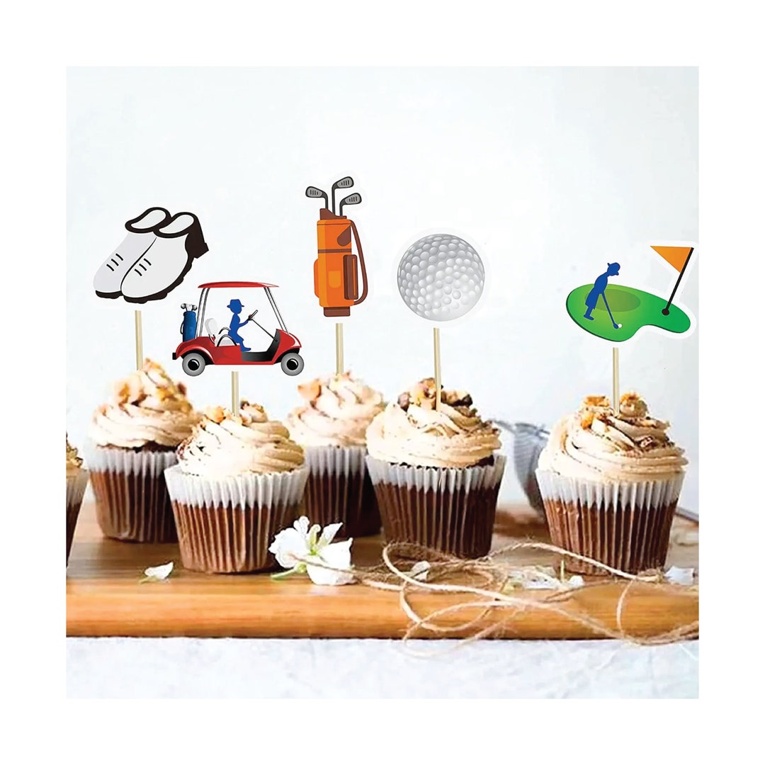 Golf Cupcake Toppers Golf Party, Golfer Party, Golf Party Supplies ...