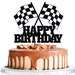Racing Party Cake Toppers Checkered Flag, Cake Topper, Cupcake Toppers ...