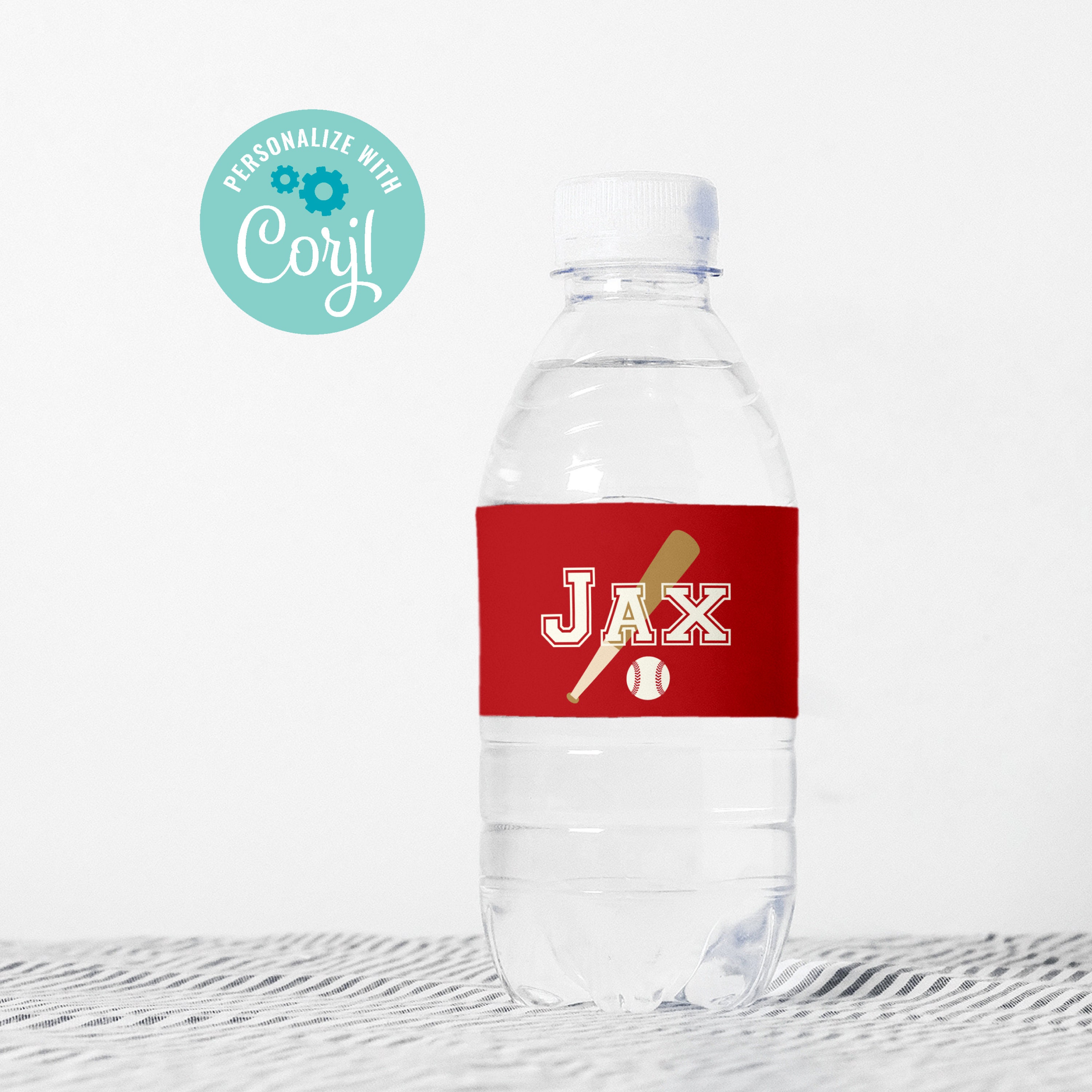 EDITABLE Baseball Water Bottle Labels Baseball Party - Etsy
