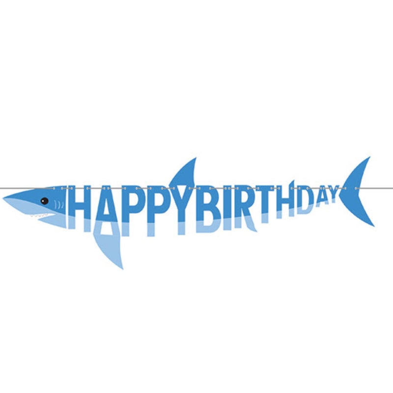 Shark Birthday Banner - Etsy