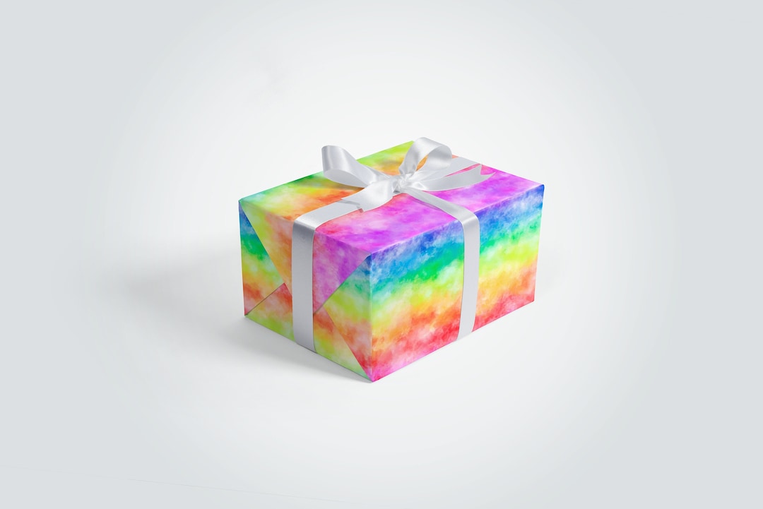 Neon Tie Dye Wrapping Paper Sheets or Rolls Custom Paper, Wrapping ...