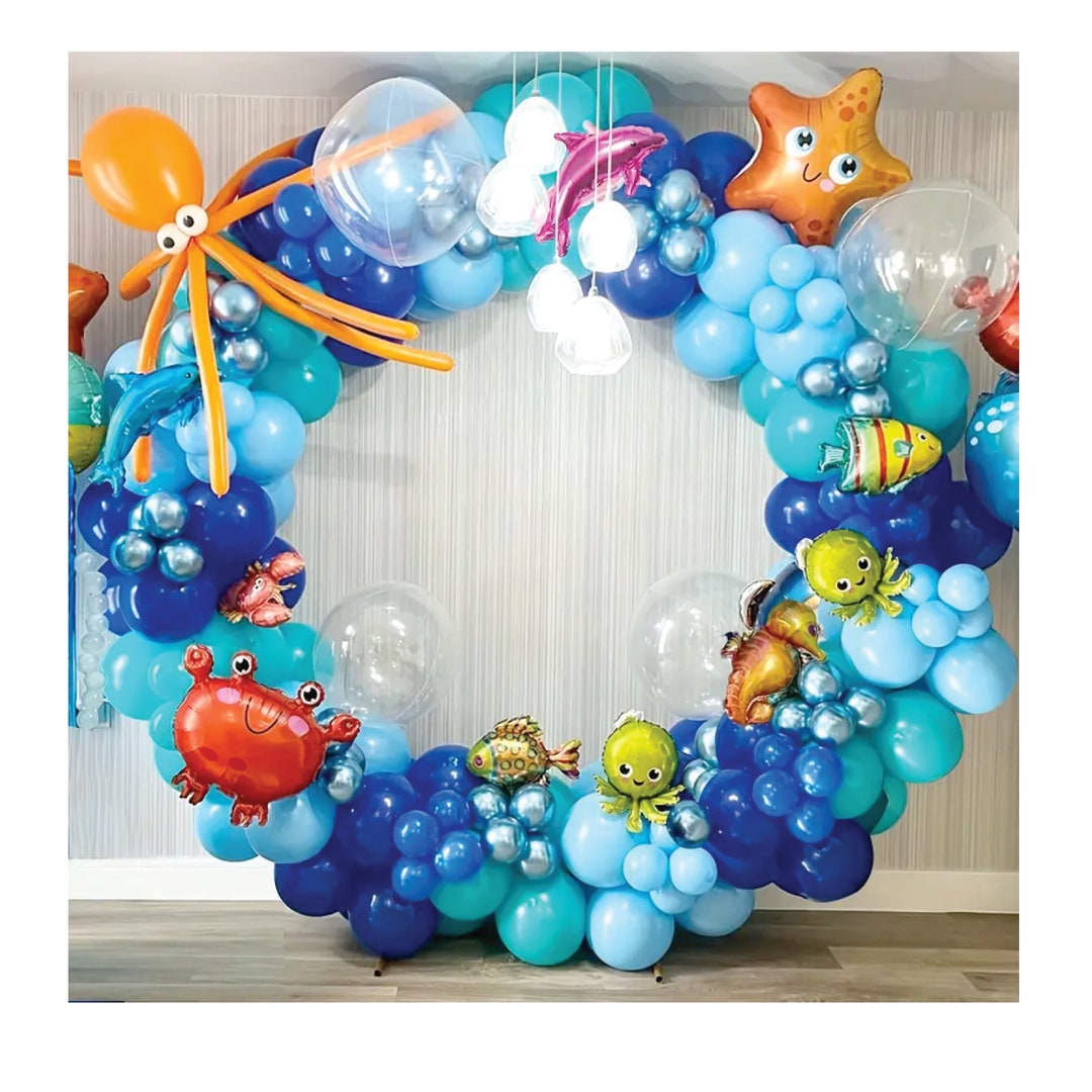 159 Piece Ocean Balloon Garland Under the Sea Birthday Party Ocean ...