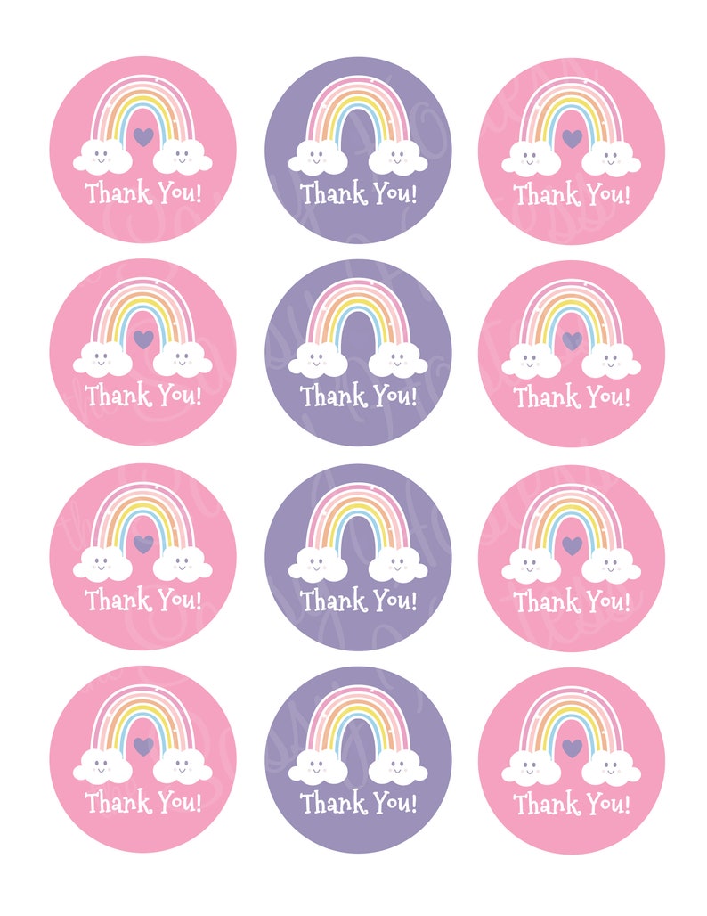 EDITABLE Rainbow Favor Tag Rainbow Favor Tag, Rainbow Birthday Party ...