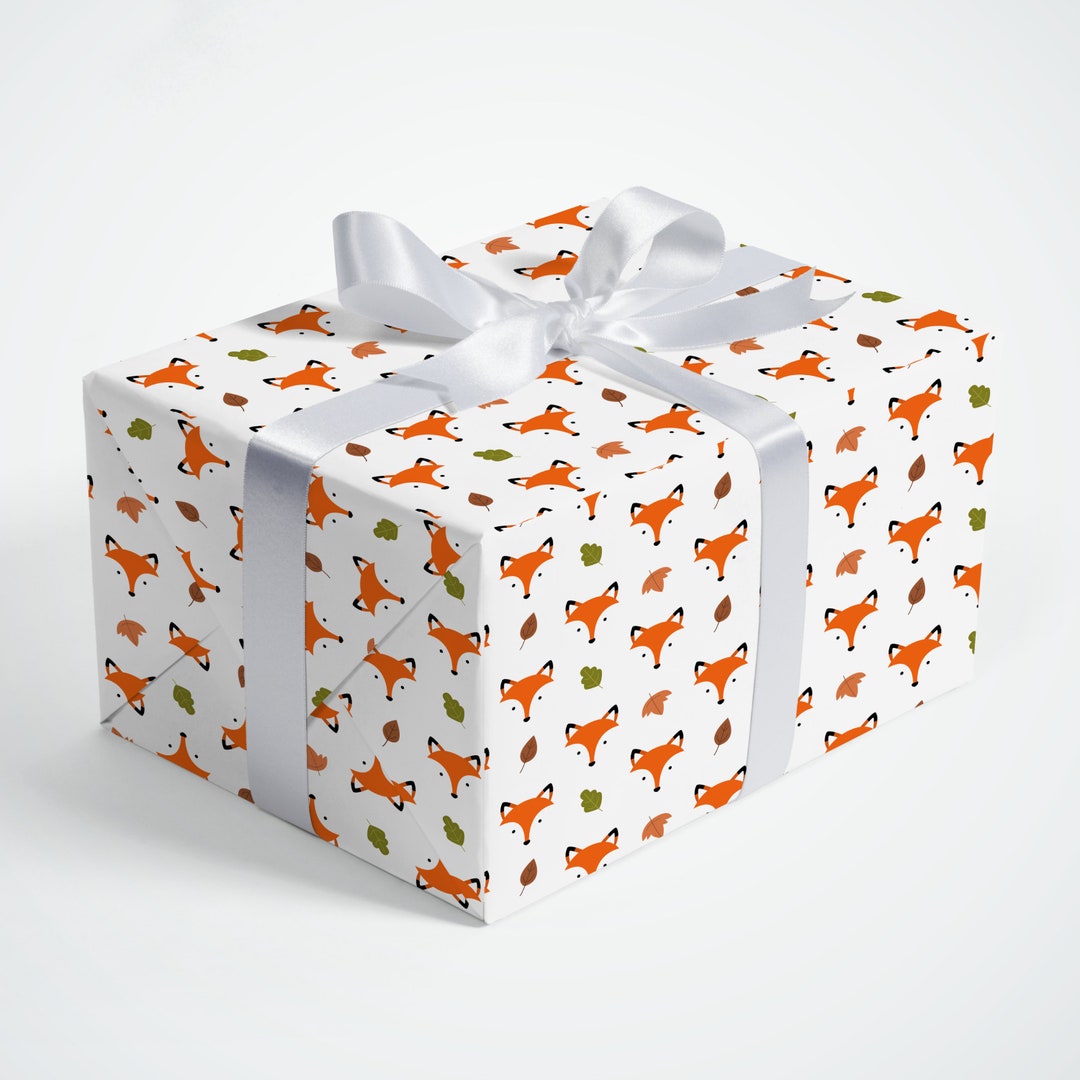 Fox Wrapping Paper Sheets or Rolls Custom Paper, Wrapping Paper, Custom ...