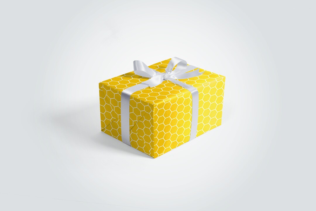 Yellow Honeycomb Wrapping Paper sheets or Rolls Custom Paper, Wrapping ...