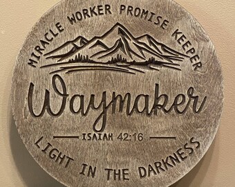 Way Maker Lyrics Sign Christian Decor Wooden Sign Jesus - Etsy