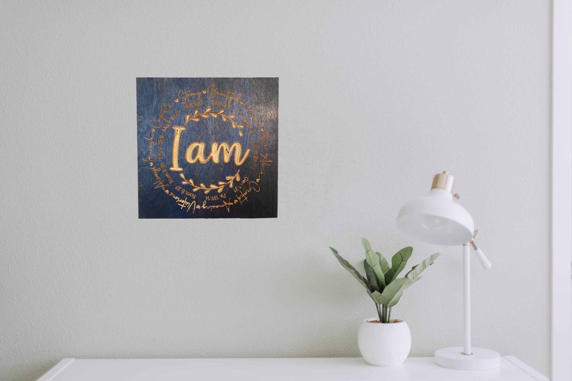 I Am Bible Verse Wood Sign Christian Scripture Wall Art - Etsy