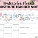 Floral Substitute Teacher Notes • Teacher Organization • Printable ...