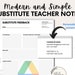 Substitute Teacher Note • Simple Modern Feedback • While You Were Out ...